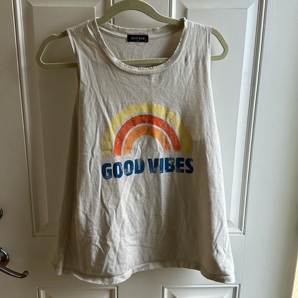 zutter | Tops | Zutter Good Vibes Tshirt | Poshmark